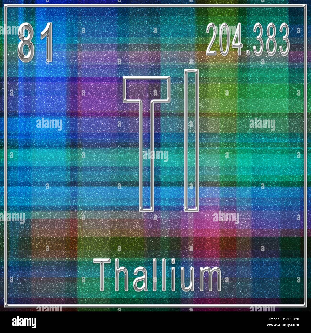 Thallium chemical element, Sign with atomic number and atomic weight, Periodic Table Element ...