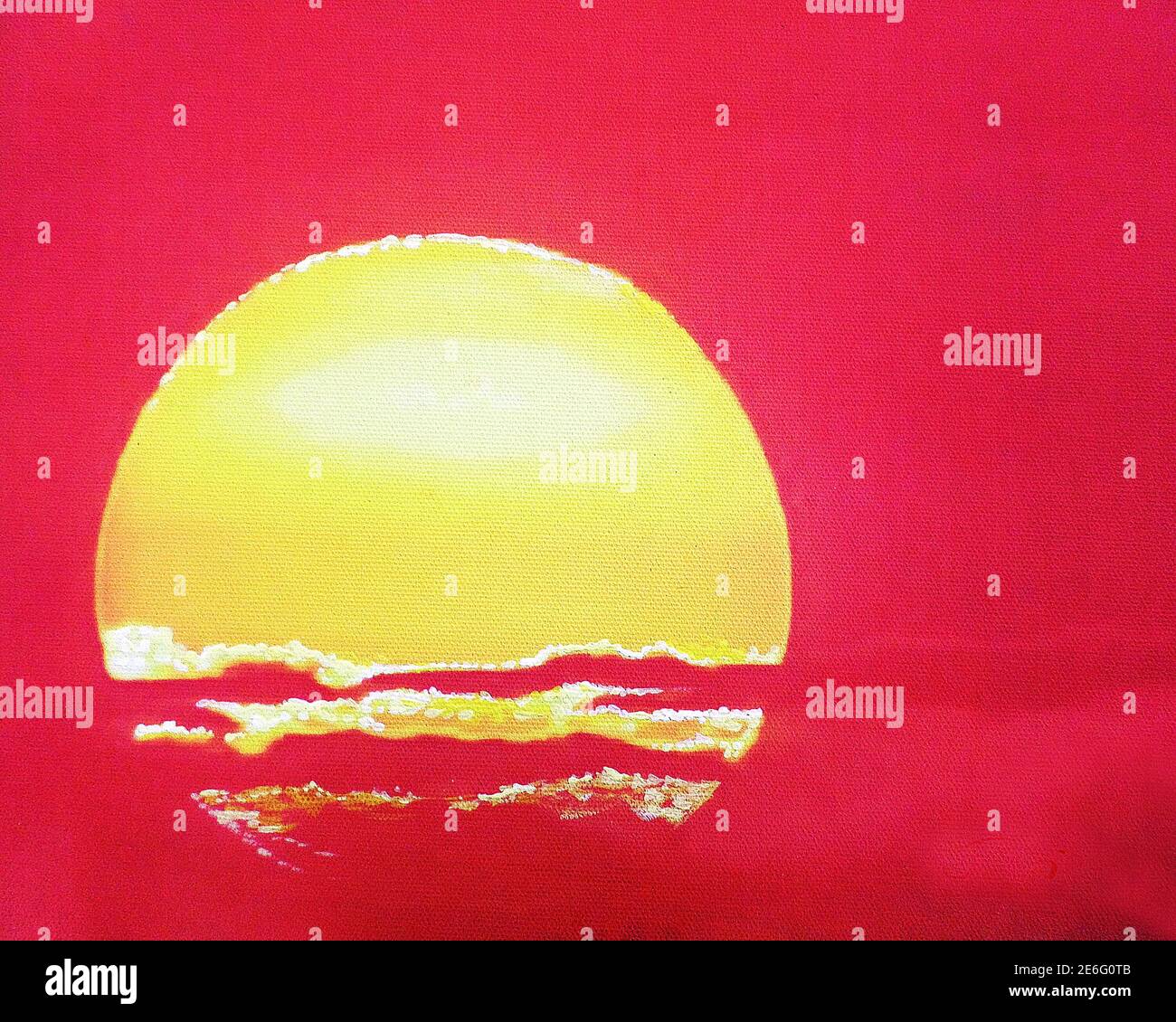 Art ,painting, oil color, Fine art ,Sun rise Stock Photo - Alamy