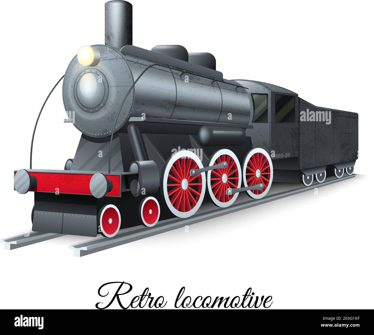 Old style steam train Stock Vector Images - Alamy