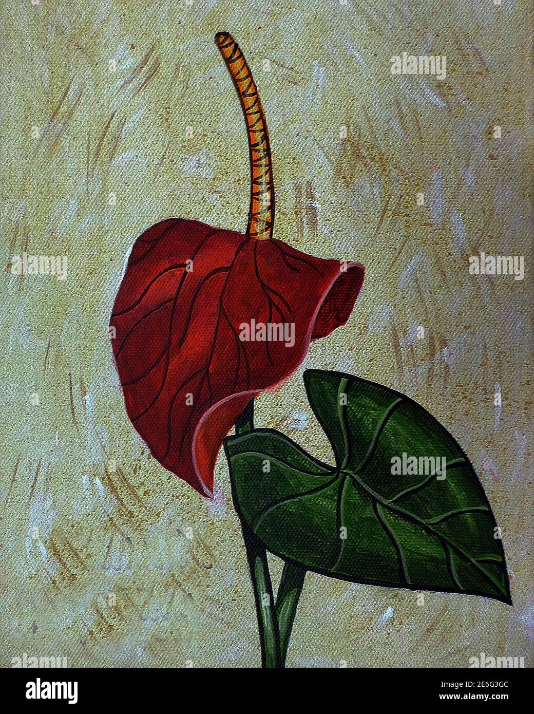 Anthurium Flower Painting