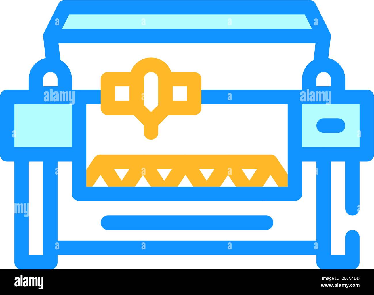 laser engraving and cutting machine color icon vector illustration ...