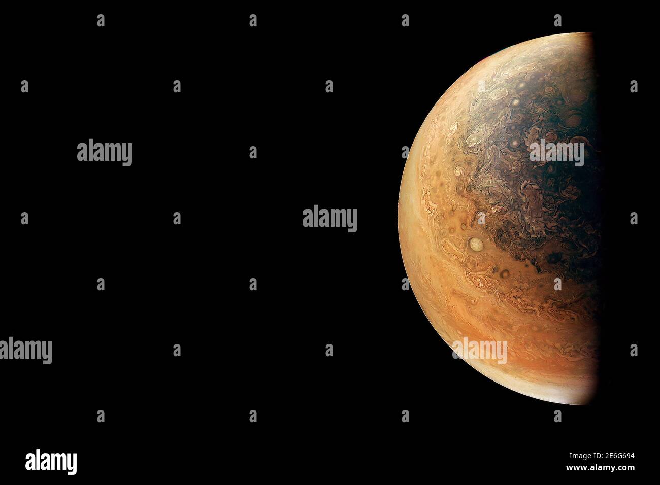 Planet Jupiter, on a dark background. Elements of this image were ...