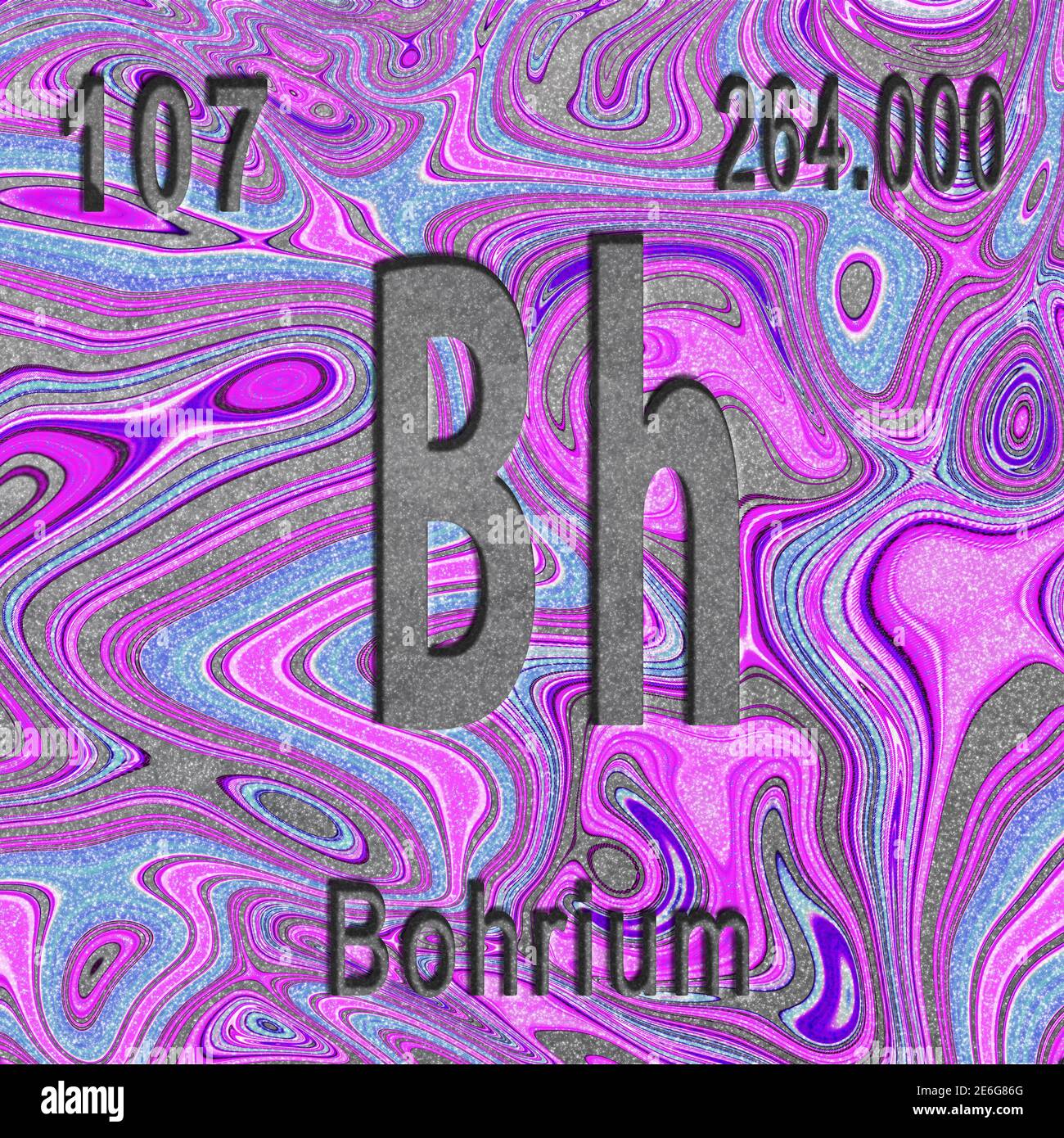 Bohrium chemical element, Sign with atomic number and atomic weight ...