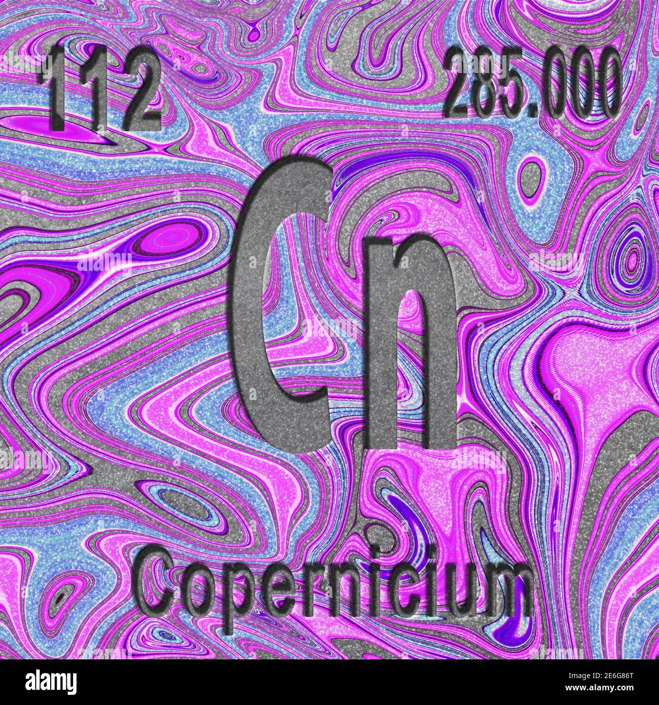 Copernicium chemical element, Sign with atomic number and atomic weight ...