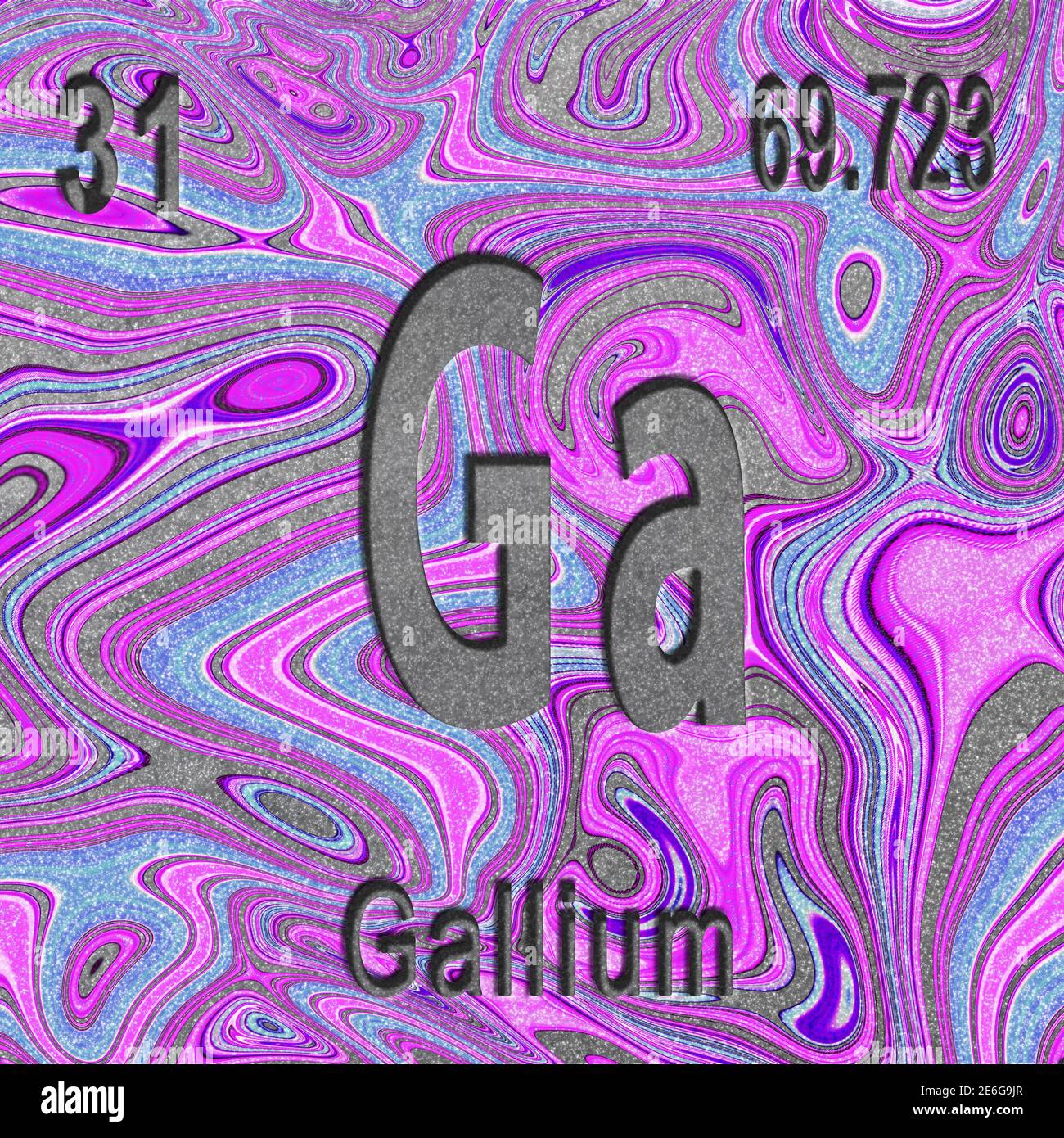 Gallium chemical element, Sign with atomic number and atomic weight ...
