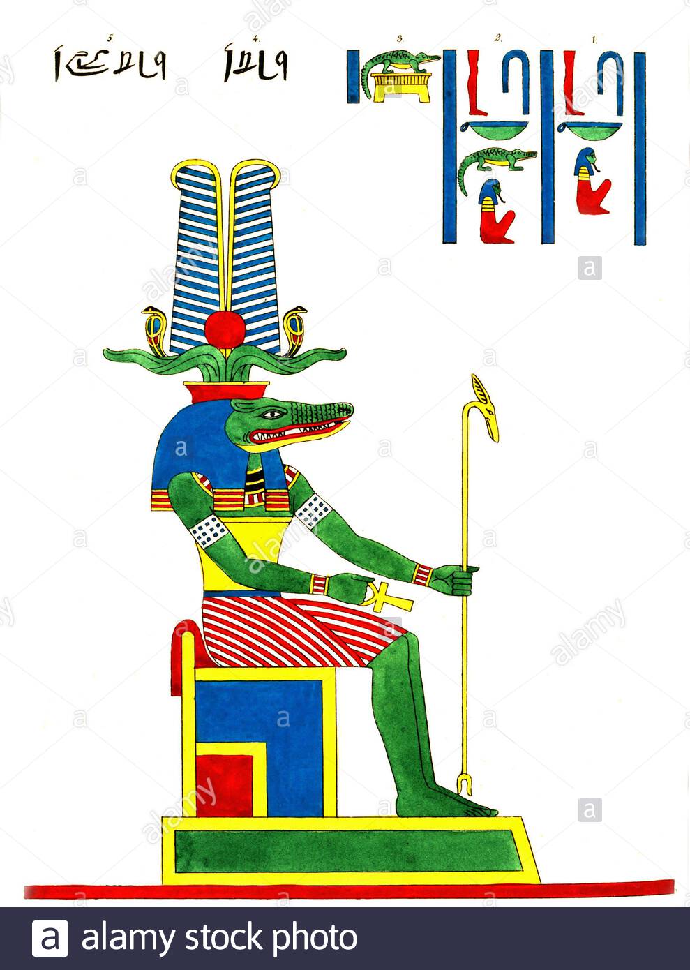 Sobek ancient egyptian deity crocodile Cut Out Stock Images & Pictures ...