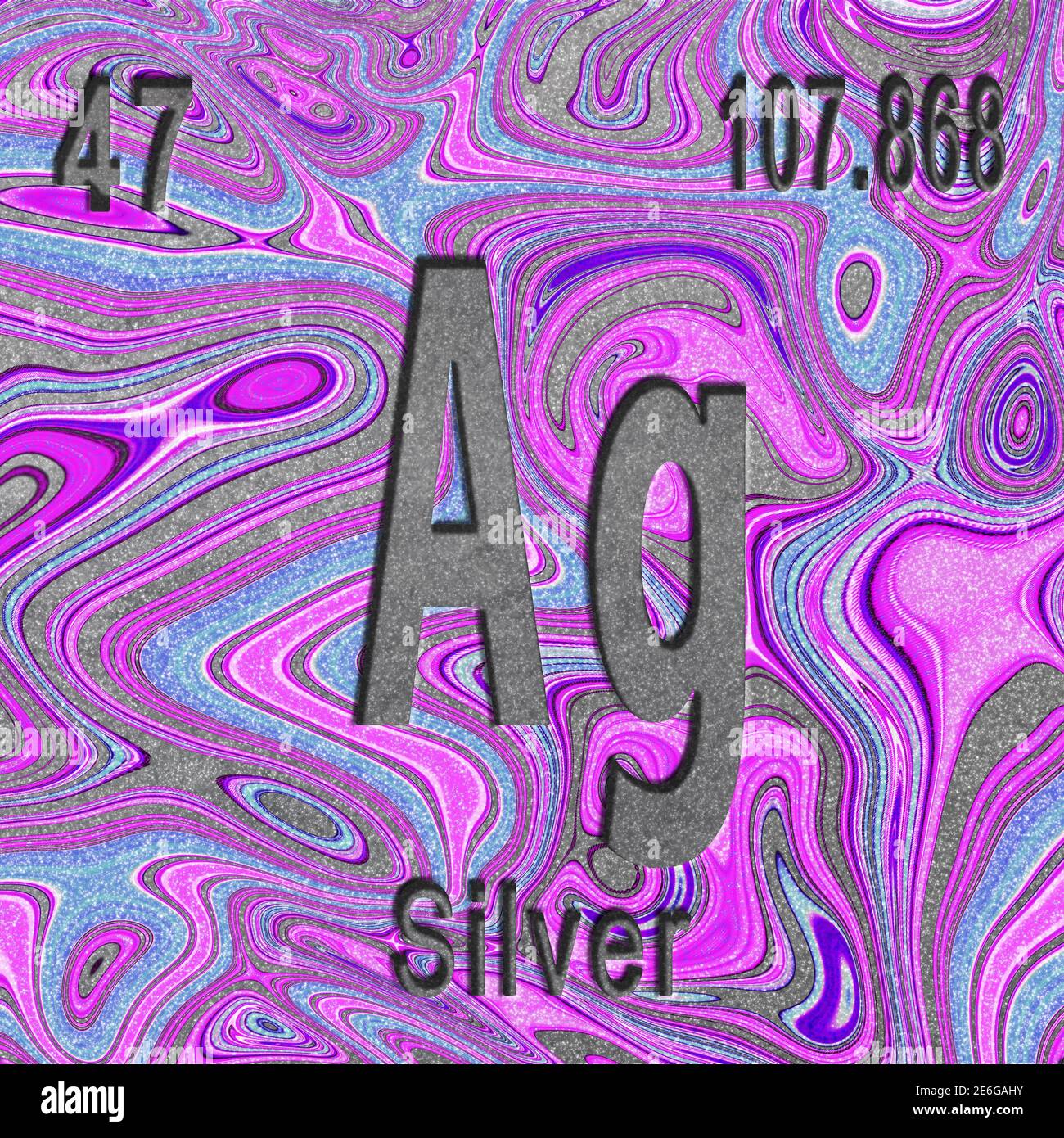 Silver chemical element, Sign with atomic number and atomic weight ...