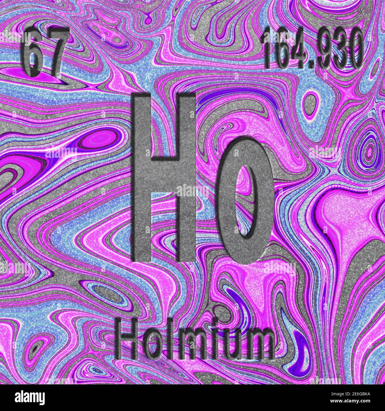 Holmium chemical element, Sign with atomic number and atomic weight ...