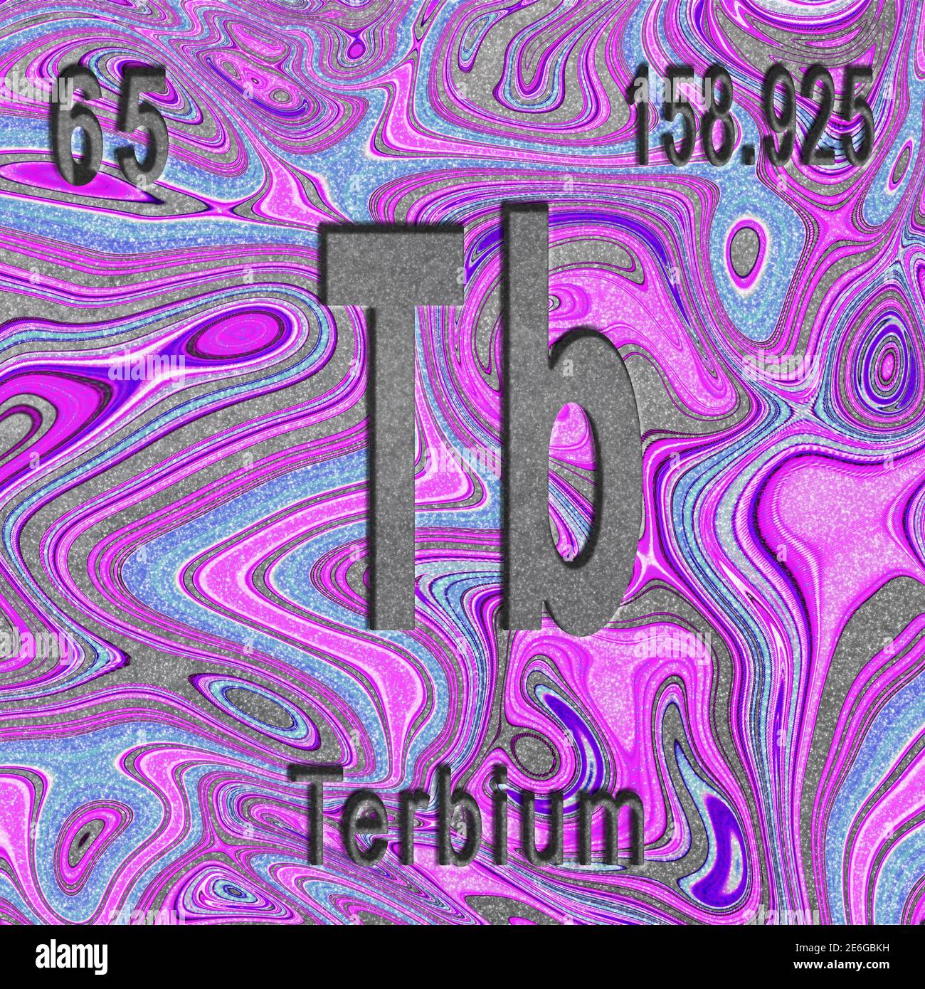 Terbium chemical element, Sign with atomic number and atomic weight ...
