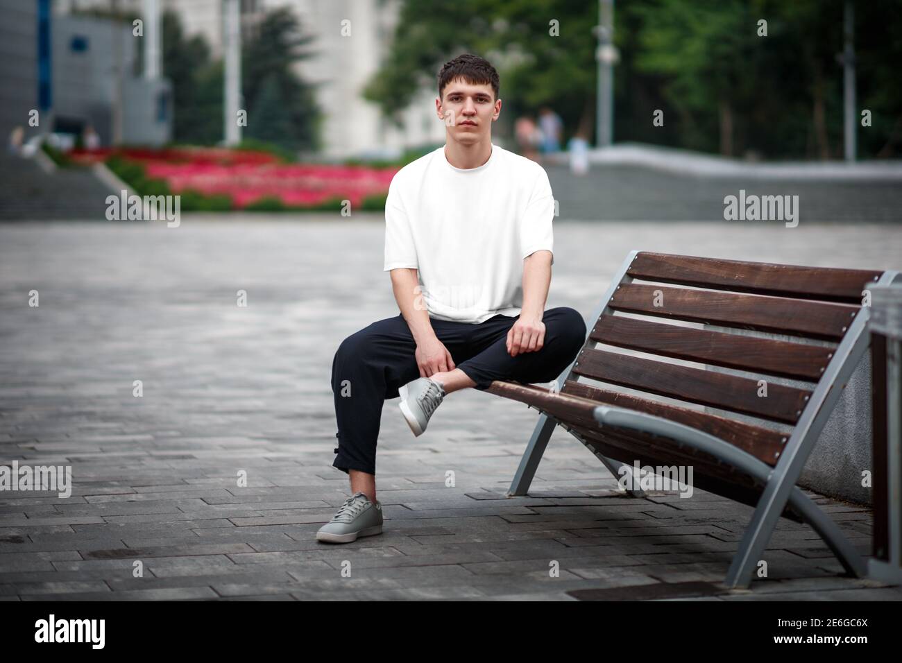 Street Bench Front View