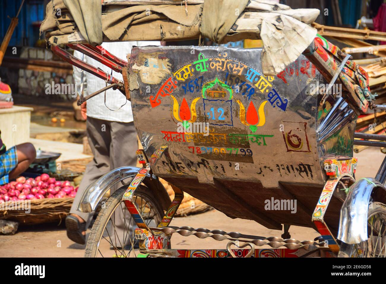 Indian bicycle rickshaw hi-res stock photography and images - Alamy