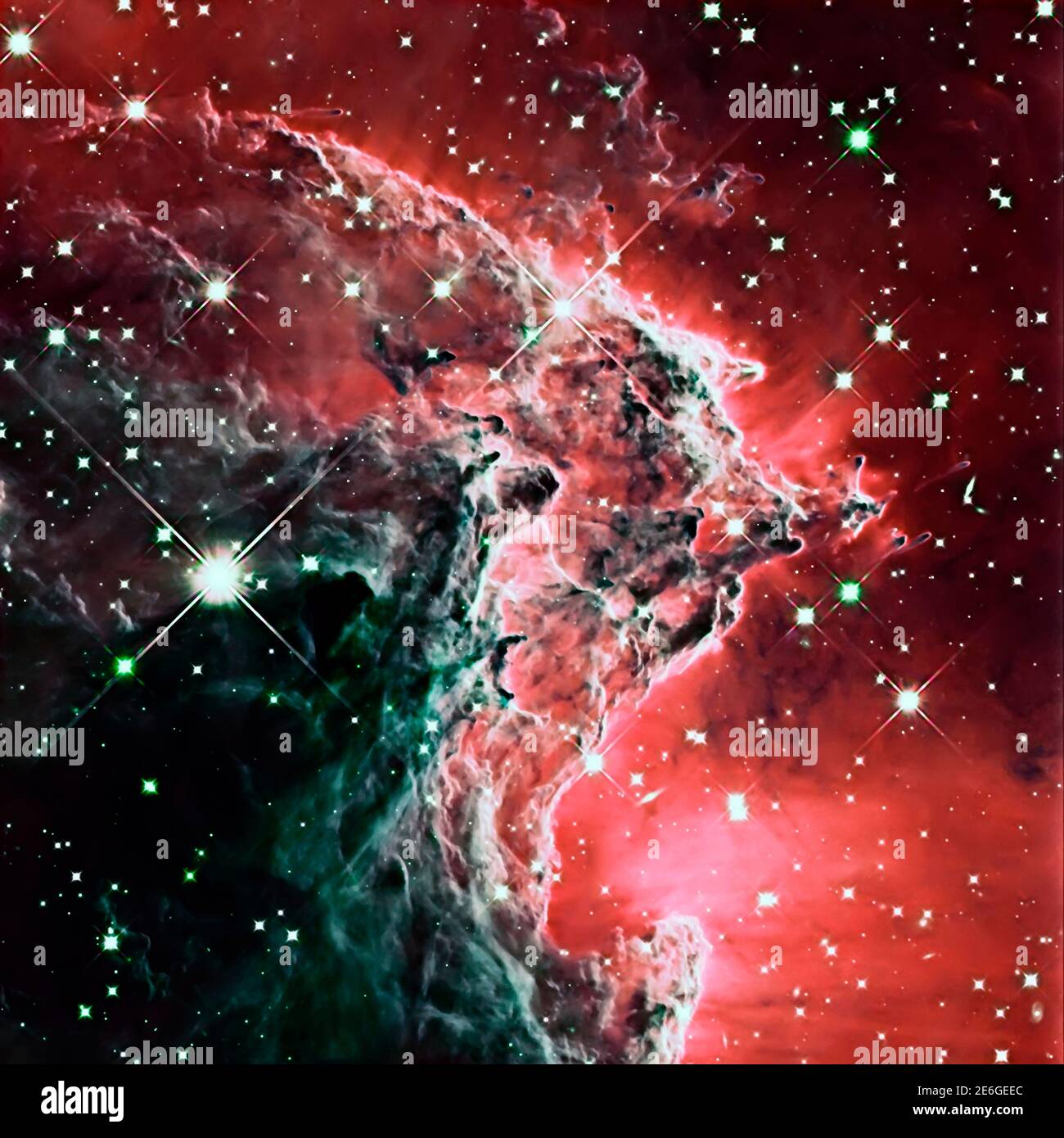 Space Galaxy Background, Supernova Core pulsar neutron star. Elements ...