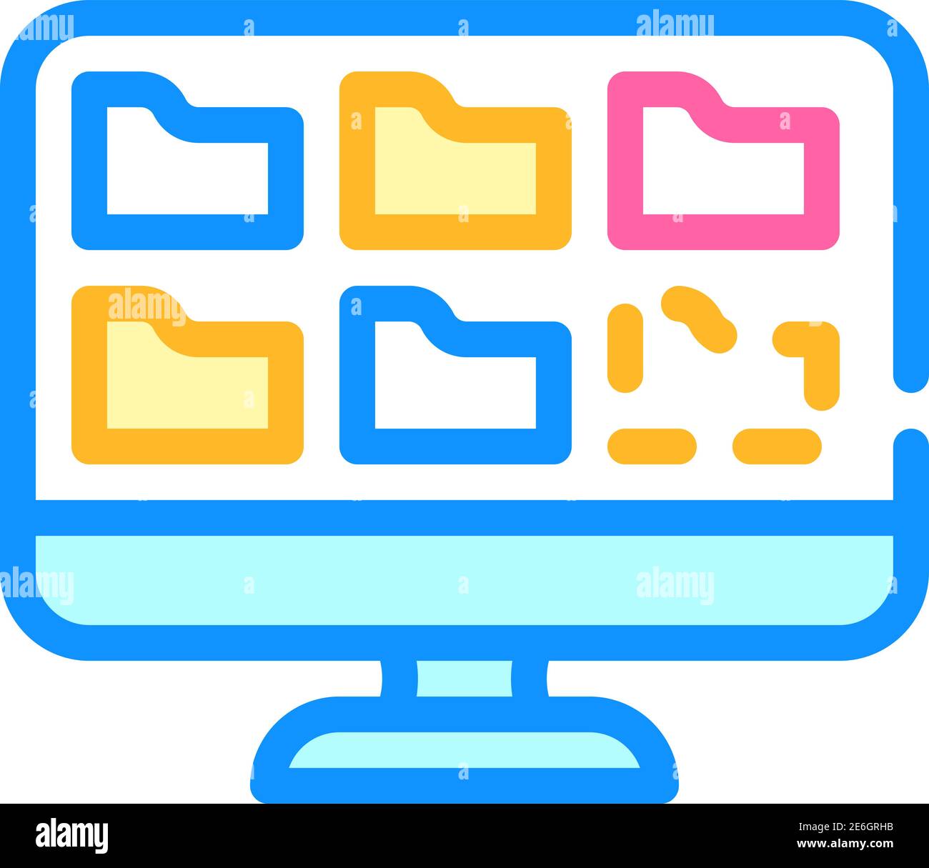 folders of operating system color icon vector illustration Stock Vector ...