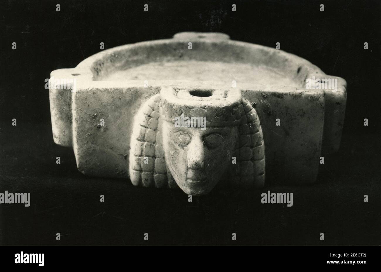 Marble lamp from the Greek sancuary of Malaphors, Selinunte, Italy ...