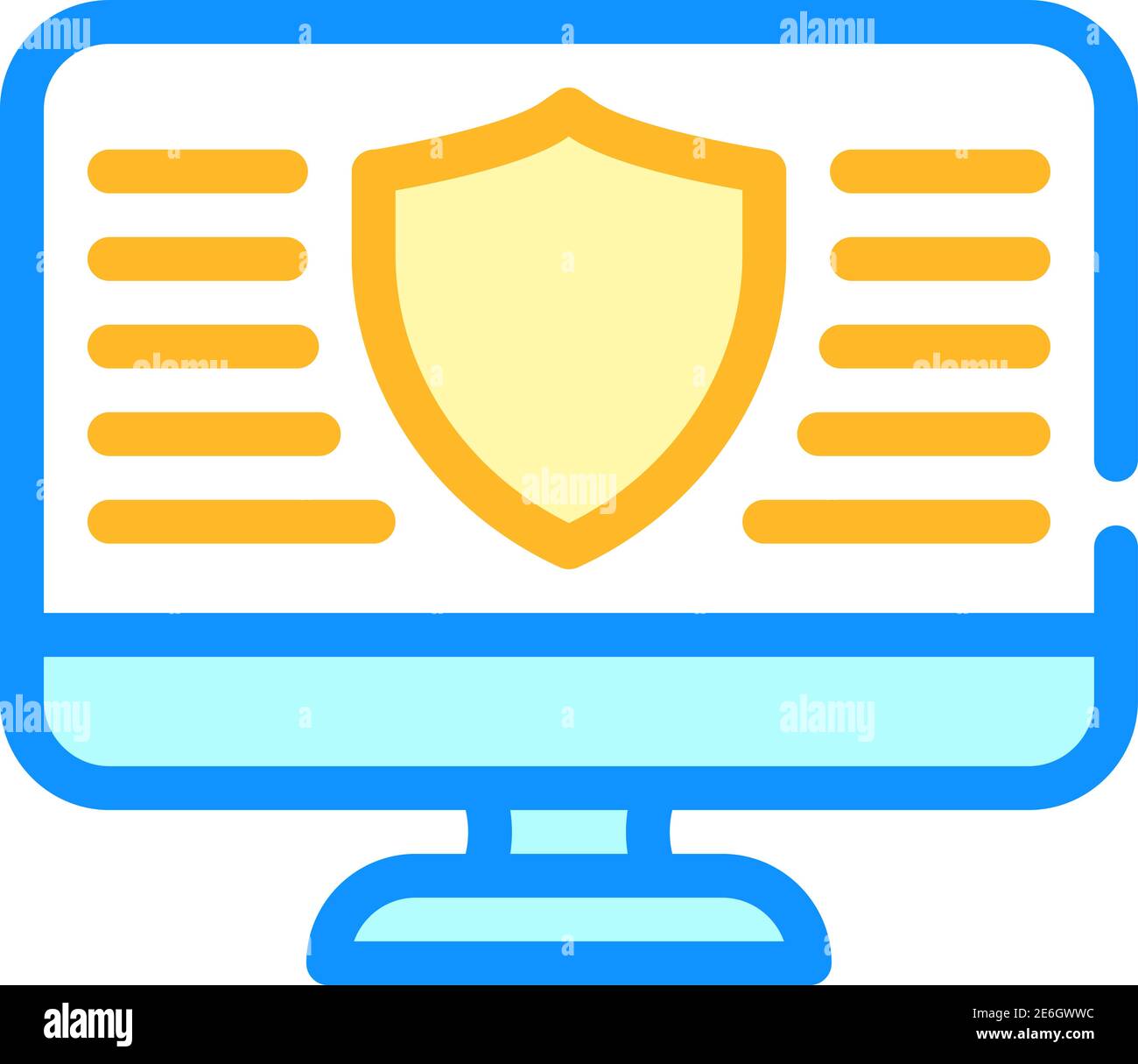data security operating system color icon vector illustration Stock ...
