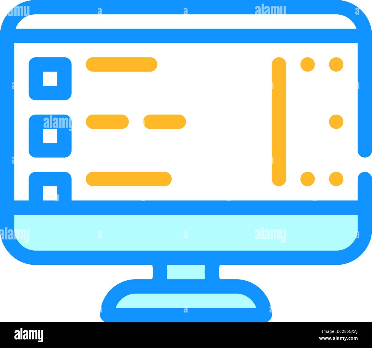 software list of operating system color icon vector illustration Stock ...