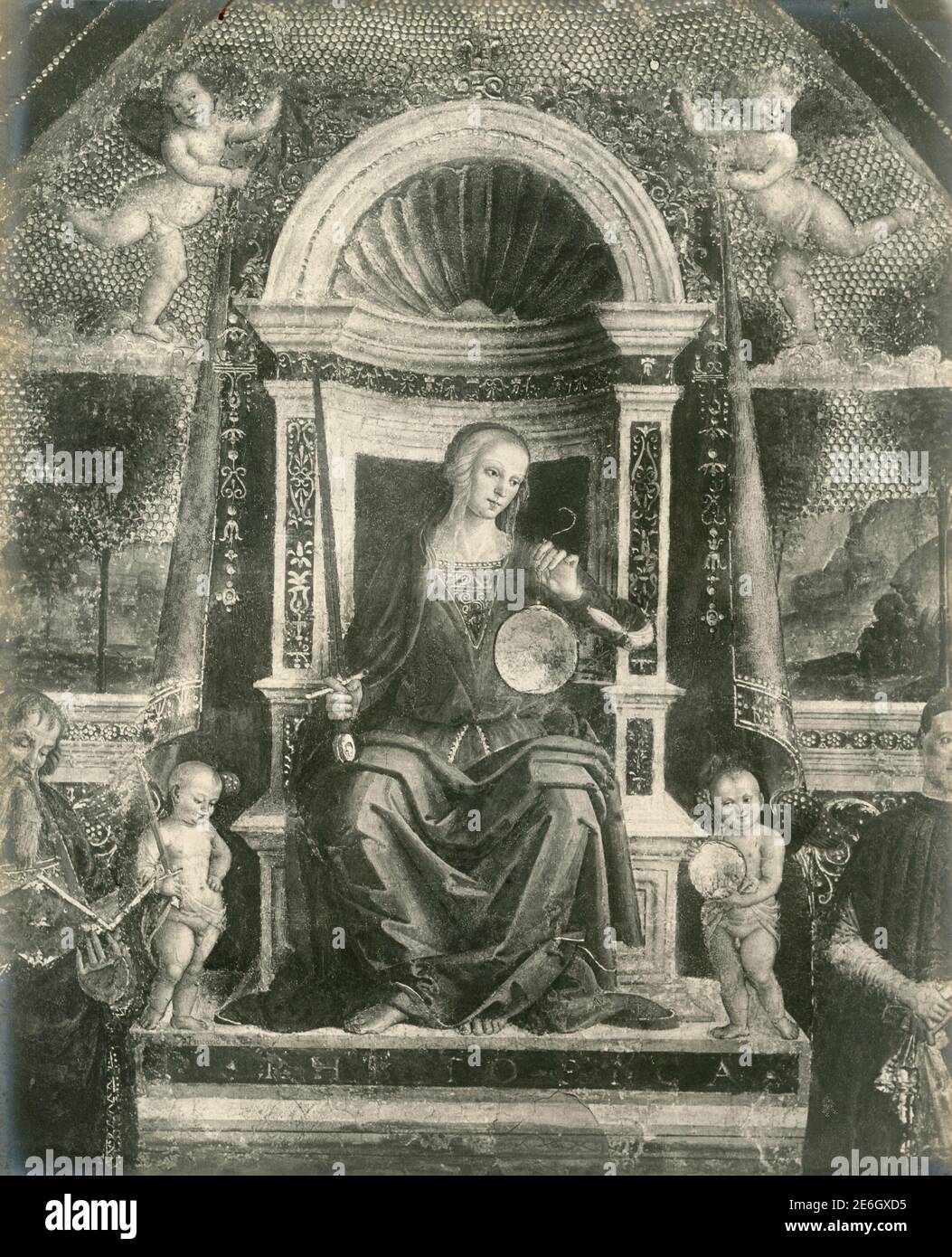 Rhetoric, detail of painting by Italian artist Pinturicchio, Borgia ...