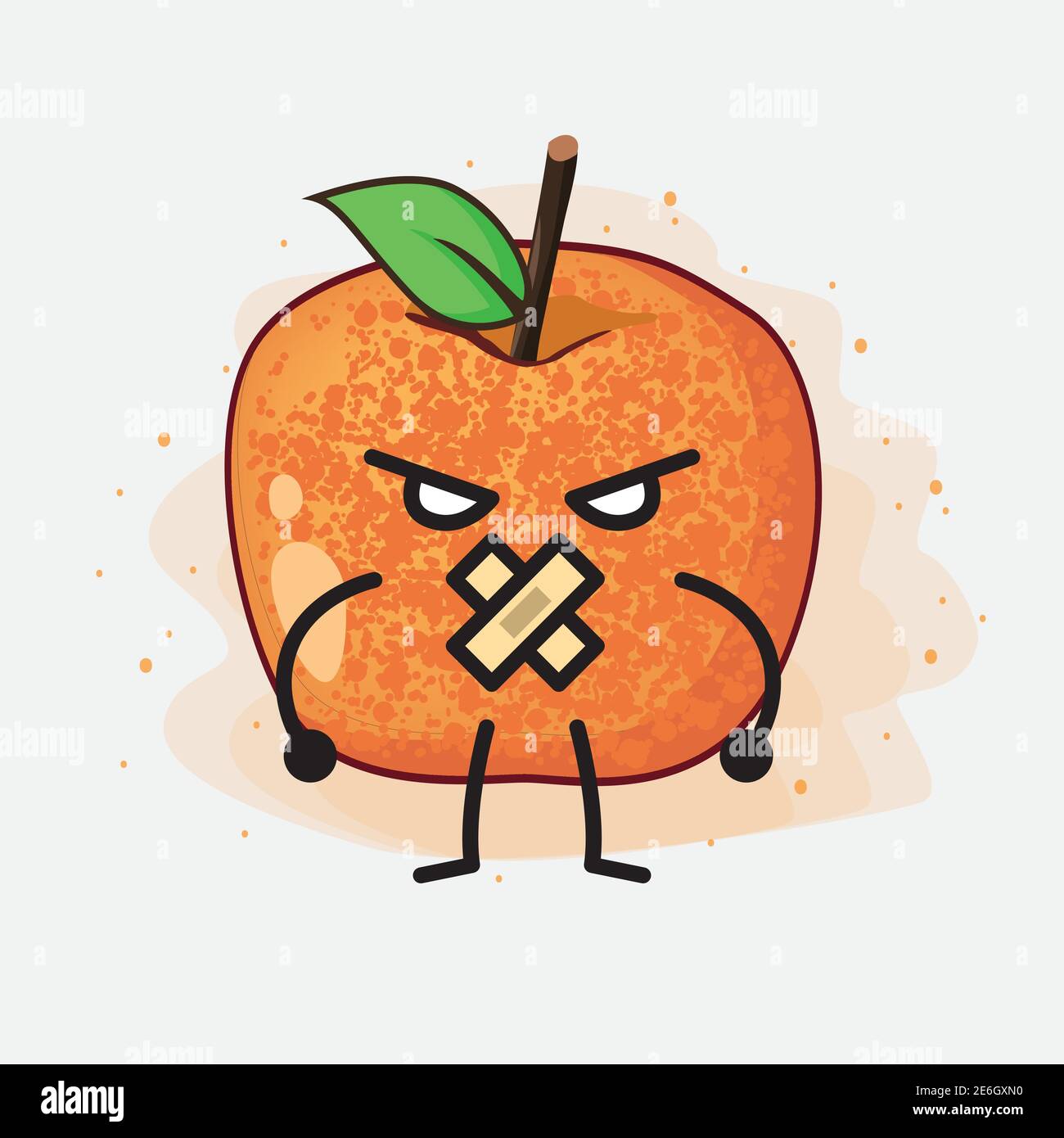 An illustration of Pluot Fruit Vector Character Stock Vector Image ...