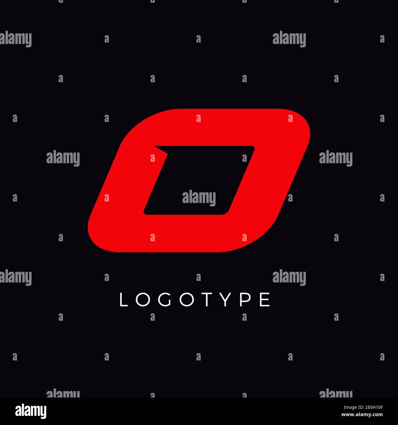Speed letter O. Red race monogram logo. Italic bold racing style vector ...