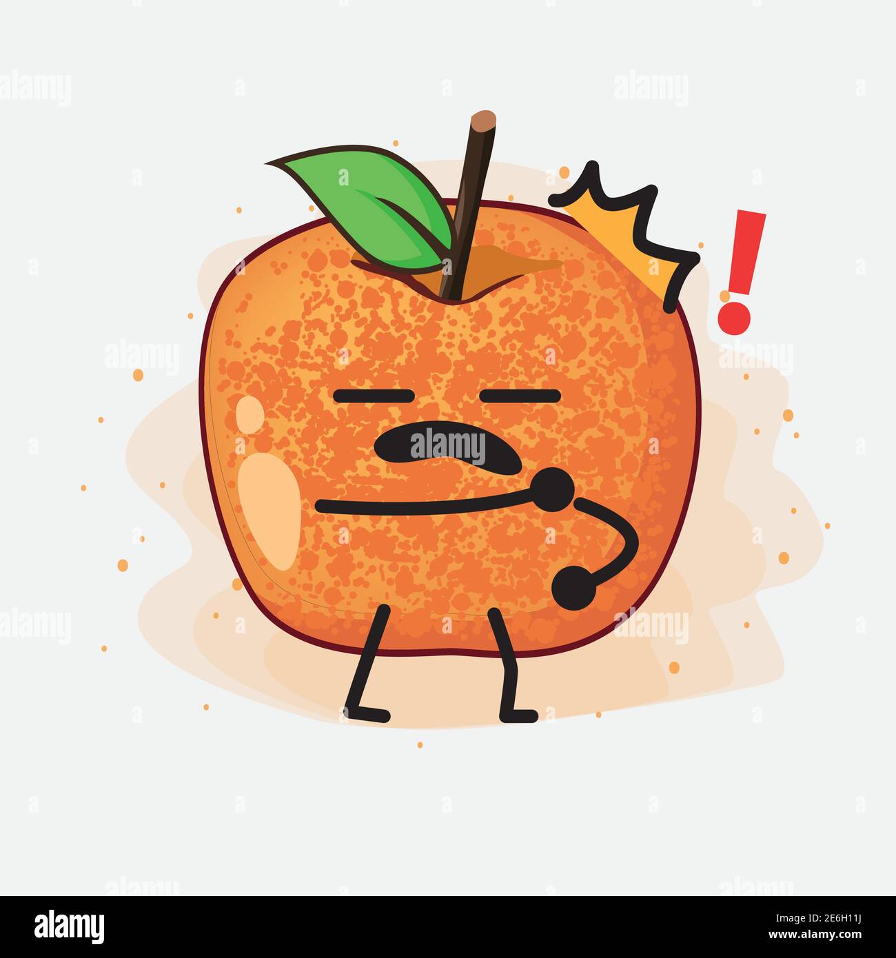 An illustration of Pluot Fruit Vector Character Stock Vector Image ...