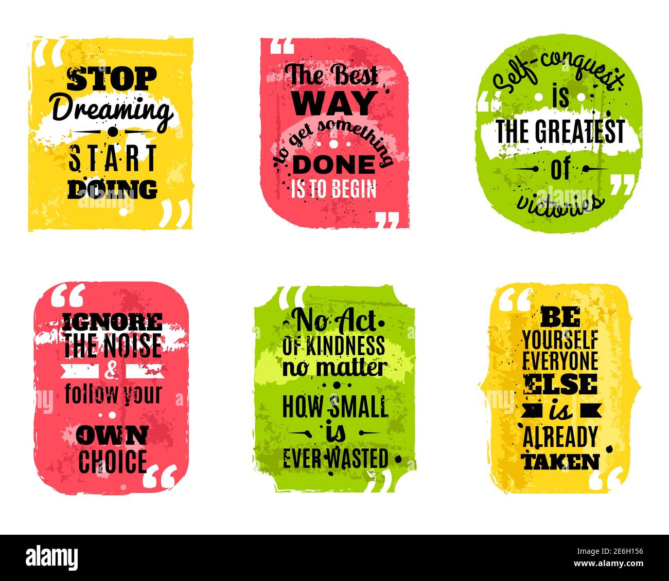 Inspirational famous quotes of wisdom for every day colored textured ...