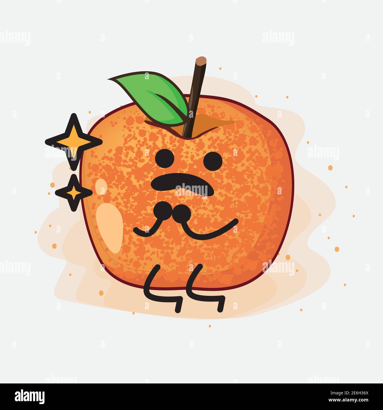 An illustration of Pluot Fruit Vector Character Stock Vector Image ...