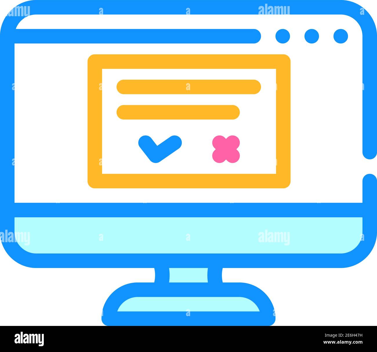 accept or reject request of operating system color icon vector ...