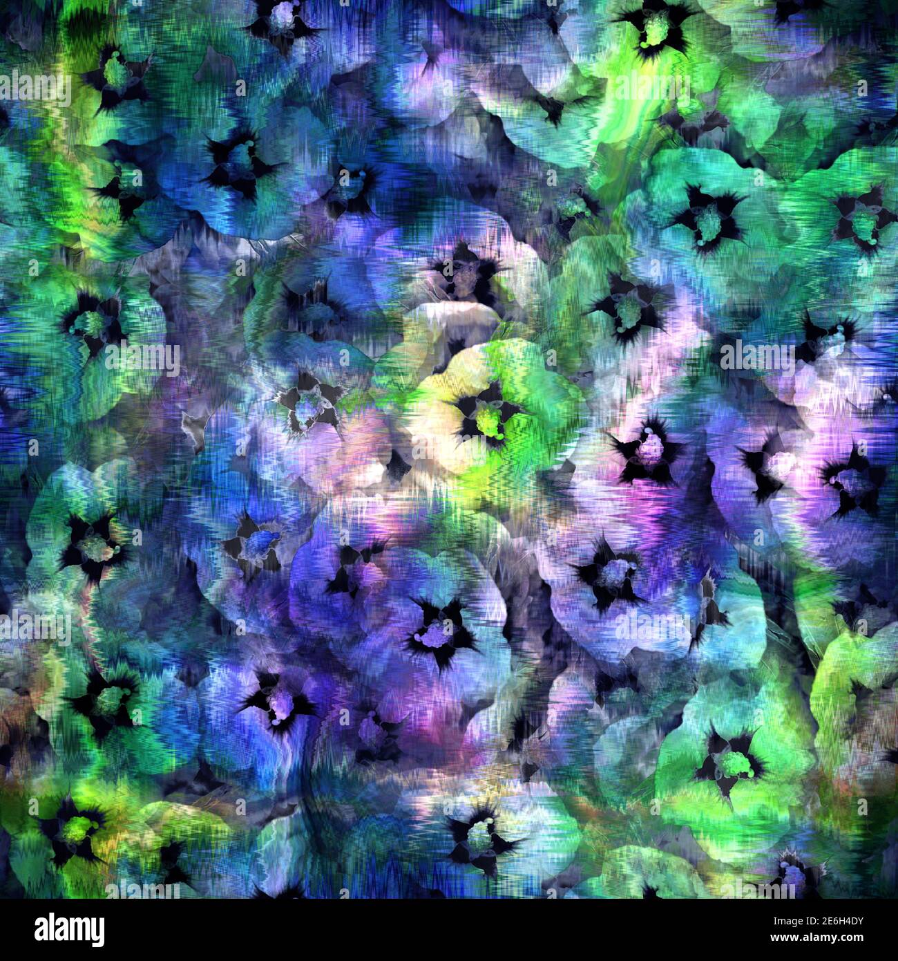 Seamless abstract color blobs with floral overlay Stock Photo - Alamy