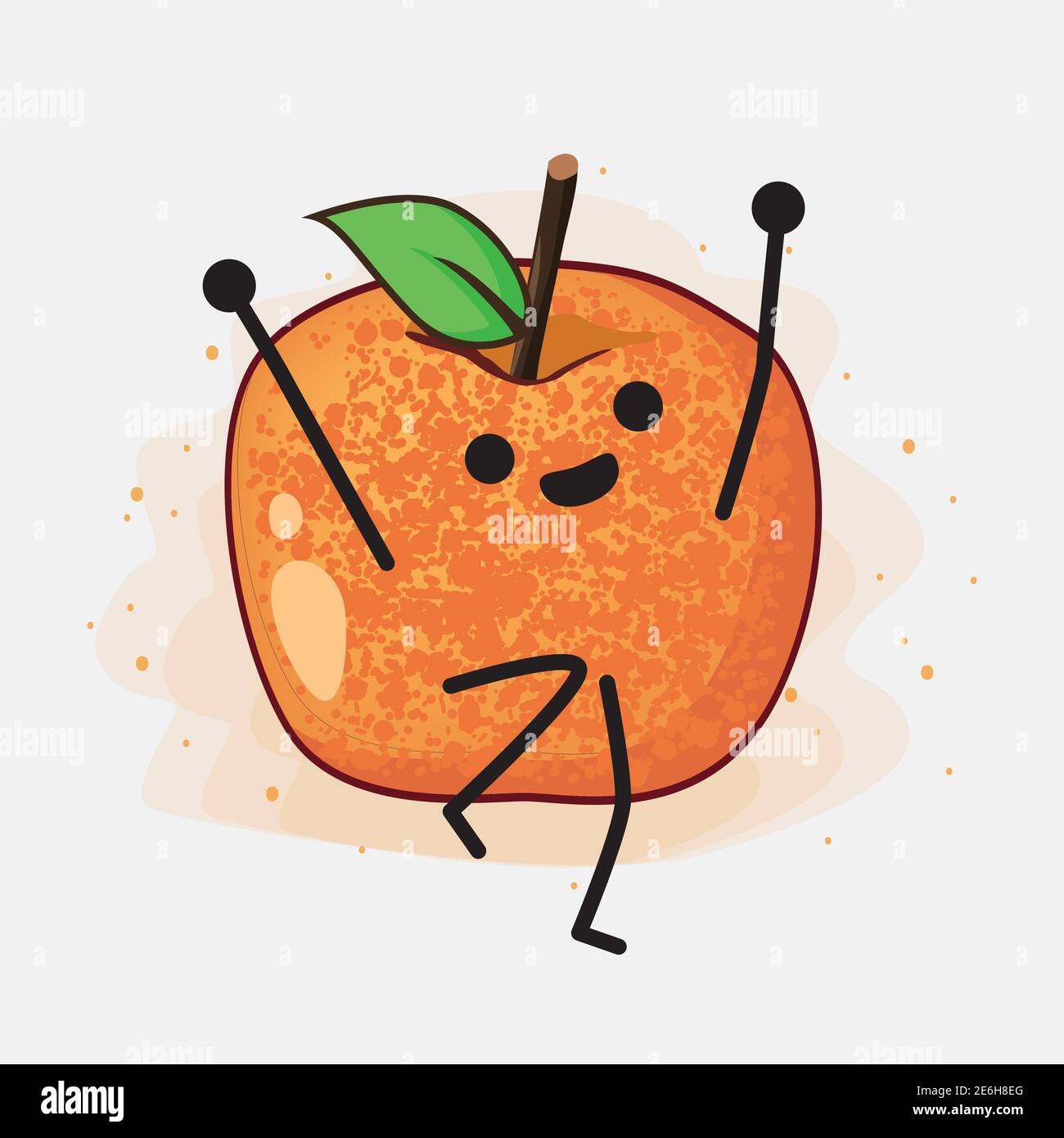 An illustration of Pluot Fruit Vector Character Stock Vector Image ...