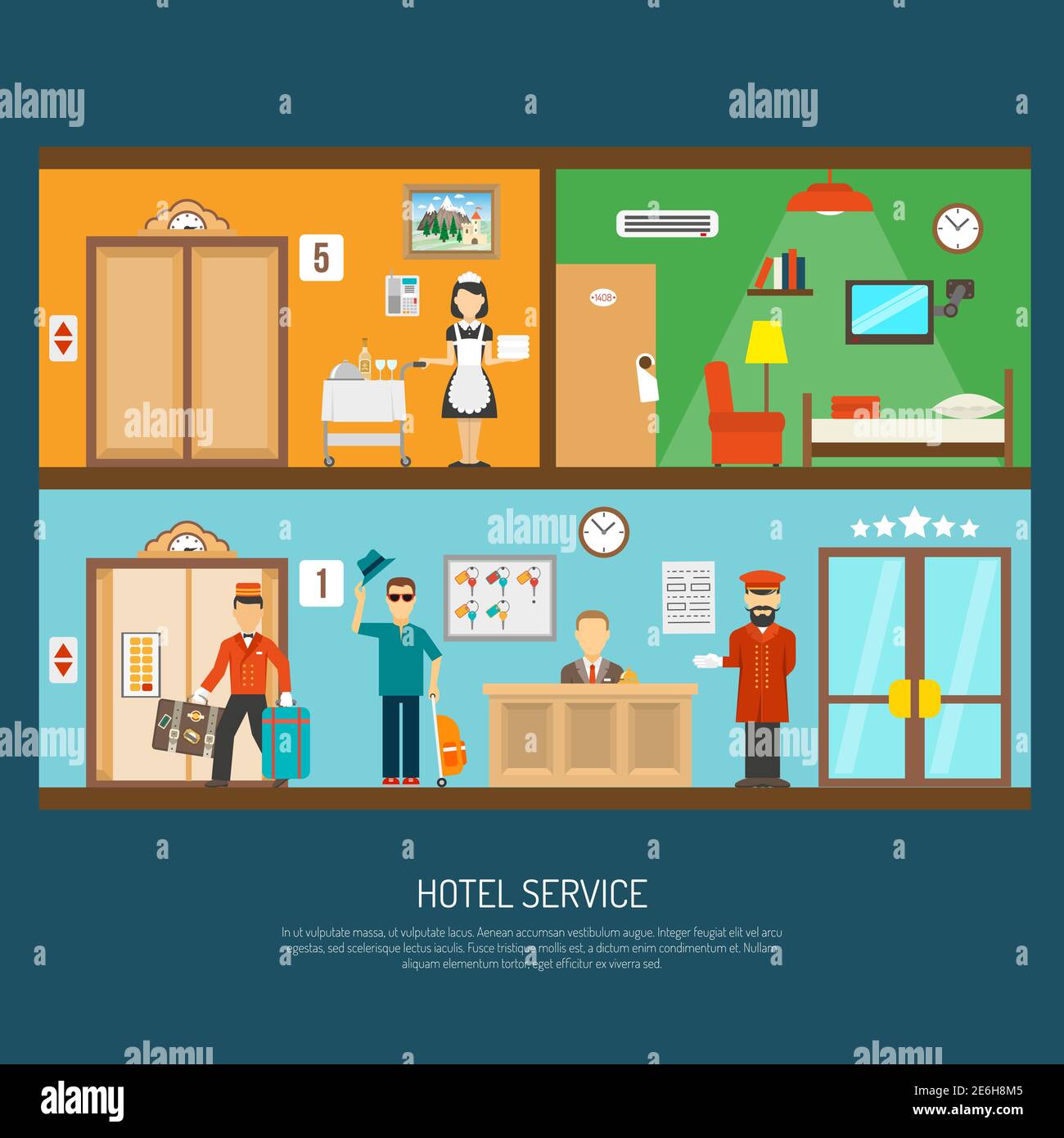 Reception clock Stock Vector Images - Alamy