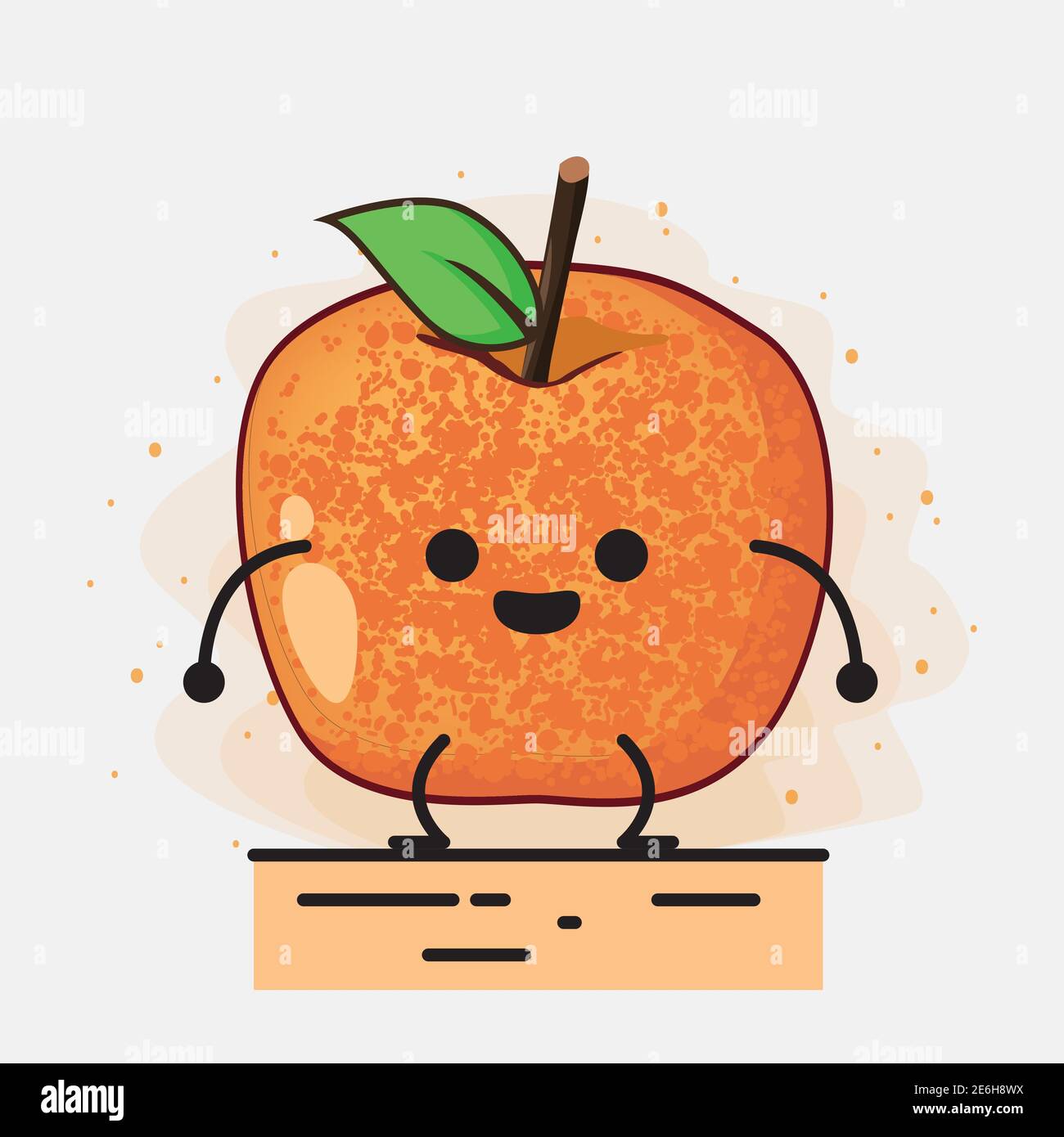An illustration of Pluot Fruit Vector Character Stock Vector Image ...