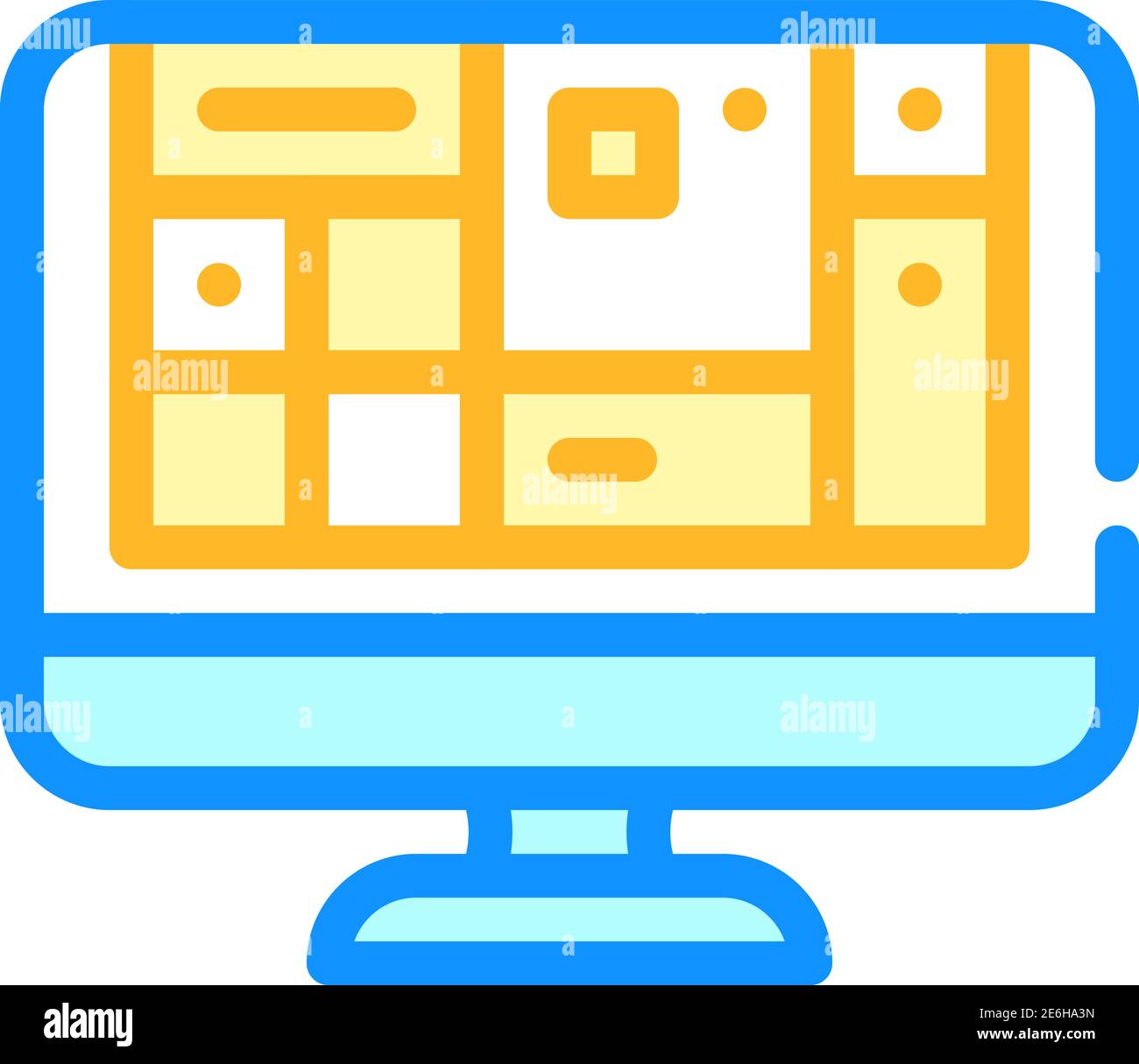 table of operating system color icon vector illustration Stock Vector ...