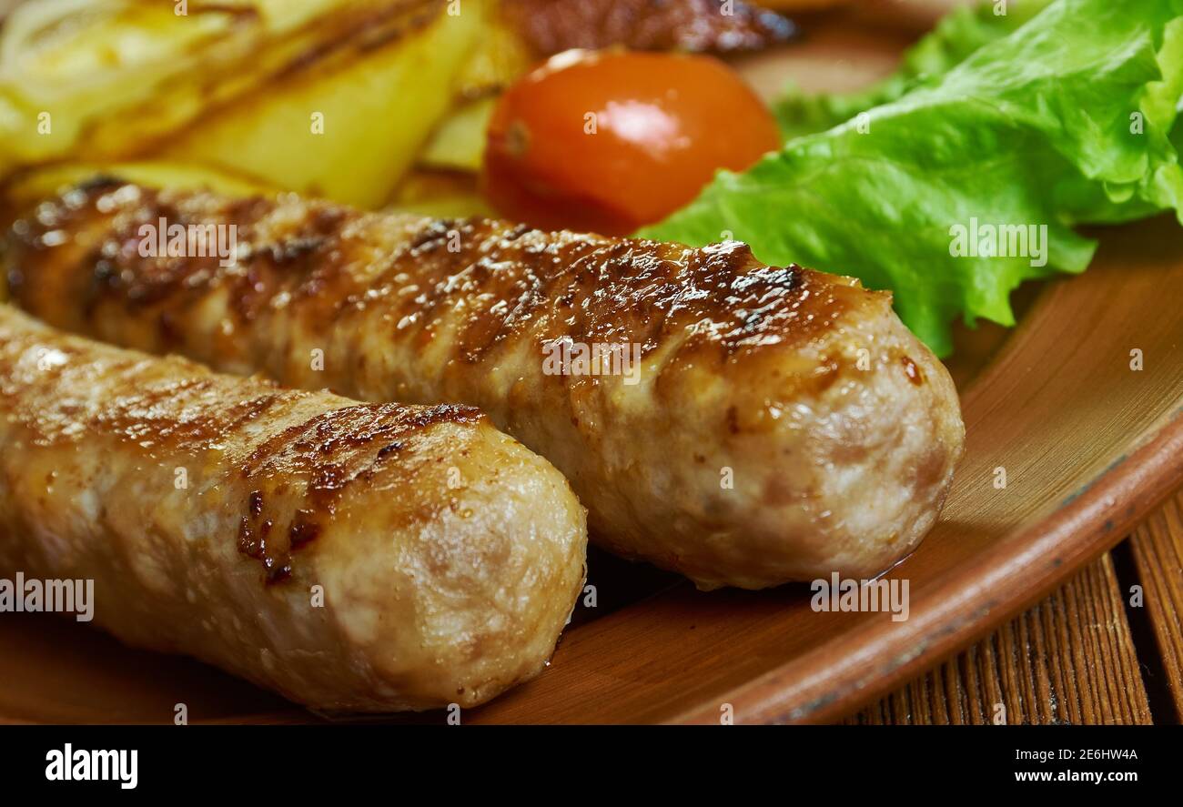 Marylebone sausage - traditional London butchers sausage made with mace ...