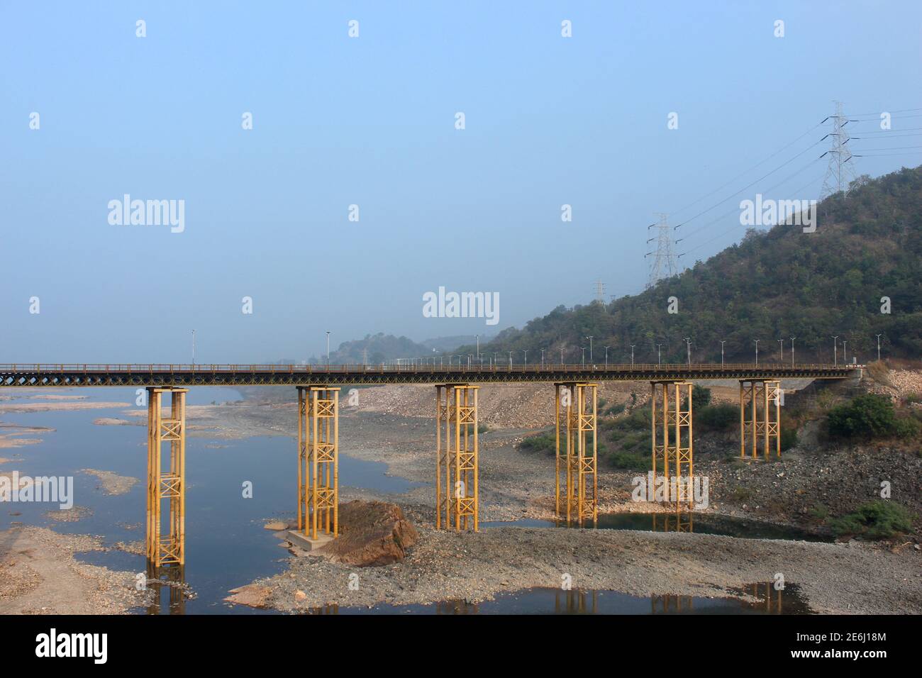 Bridge on Narmada river near Statue of Unity, Narmada, Gujarat, India ...