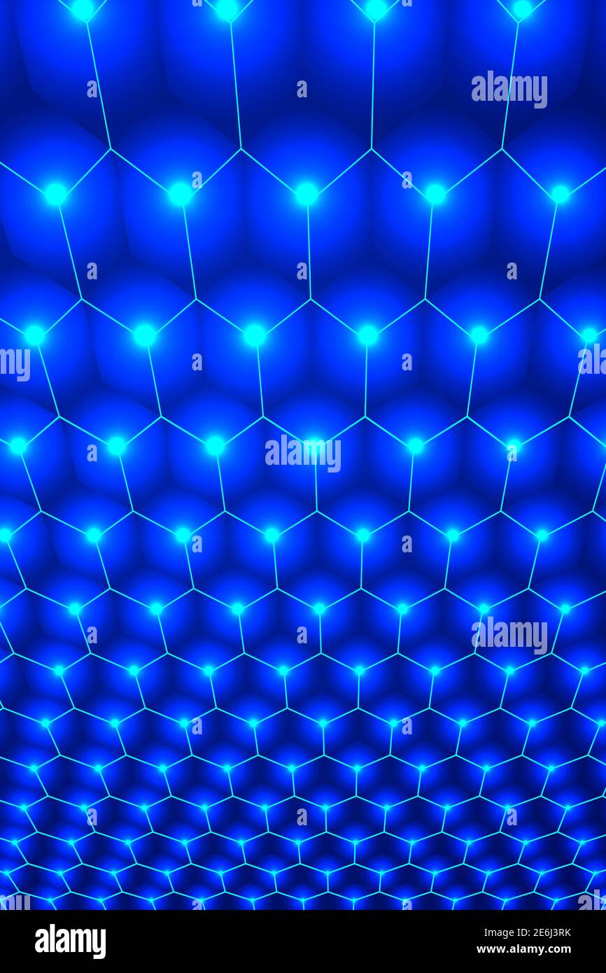Abstract blue hexagon pattern backdrop for design Stock Vector Image ...