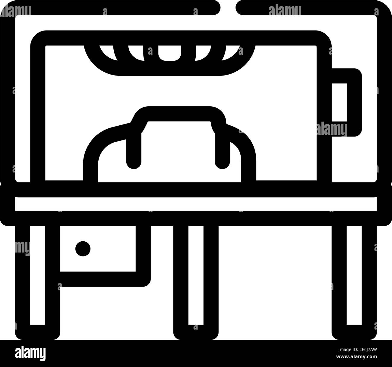 vacuum forming of plastic line icon vector illustration Stock Vector ...