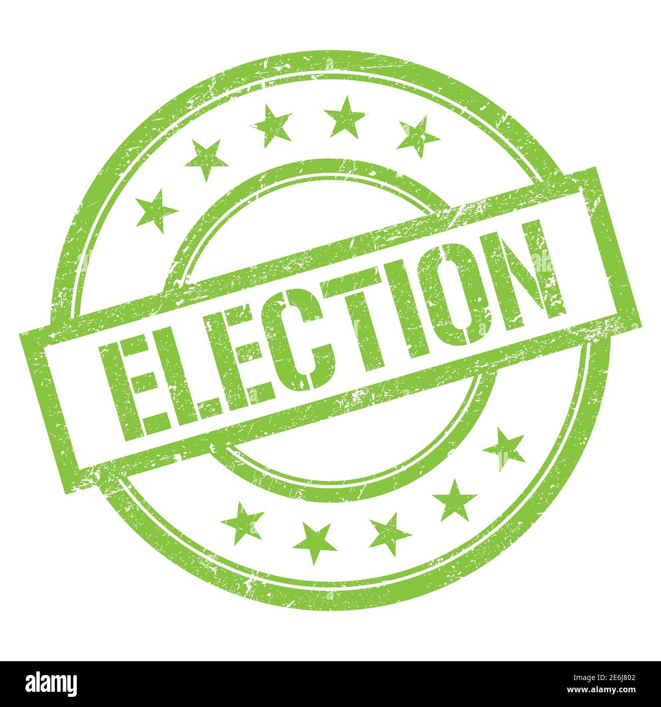 ELECTION text written on green round vintage rubber stamp Stock Photo ...