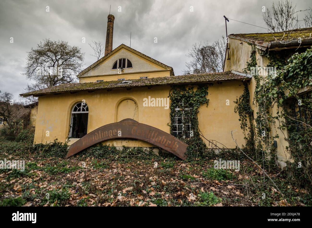 old abandoned textile factory Stock Photo - Alamy
