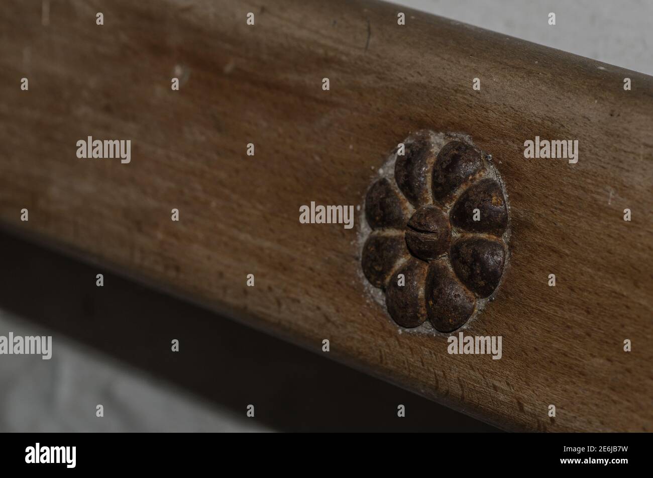 old ornate wooden railing Stock Photo - Alamy
