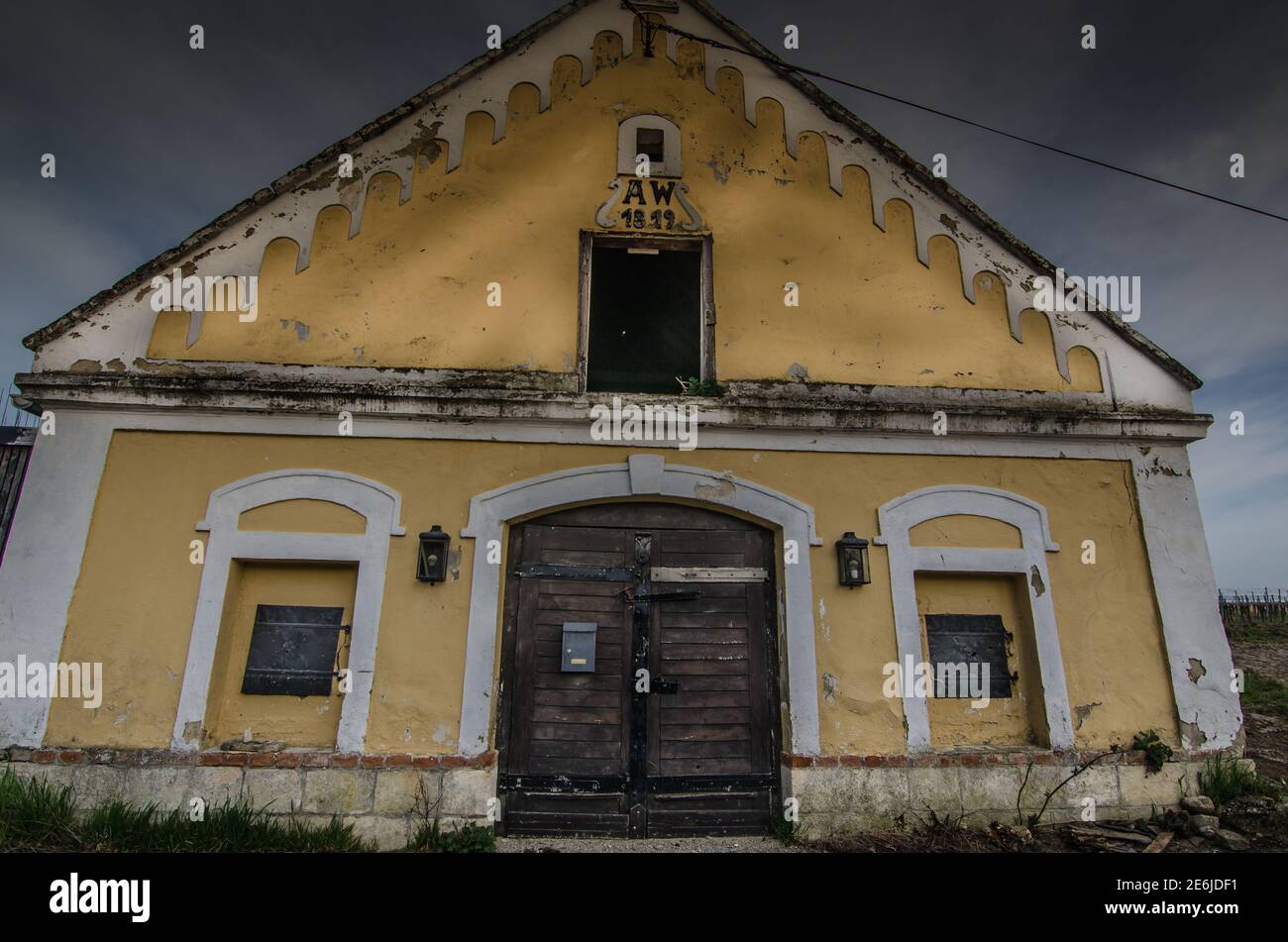 front view of very old beautiful house Stock Photo - Alamy