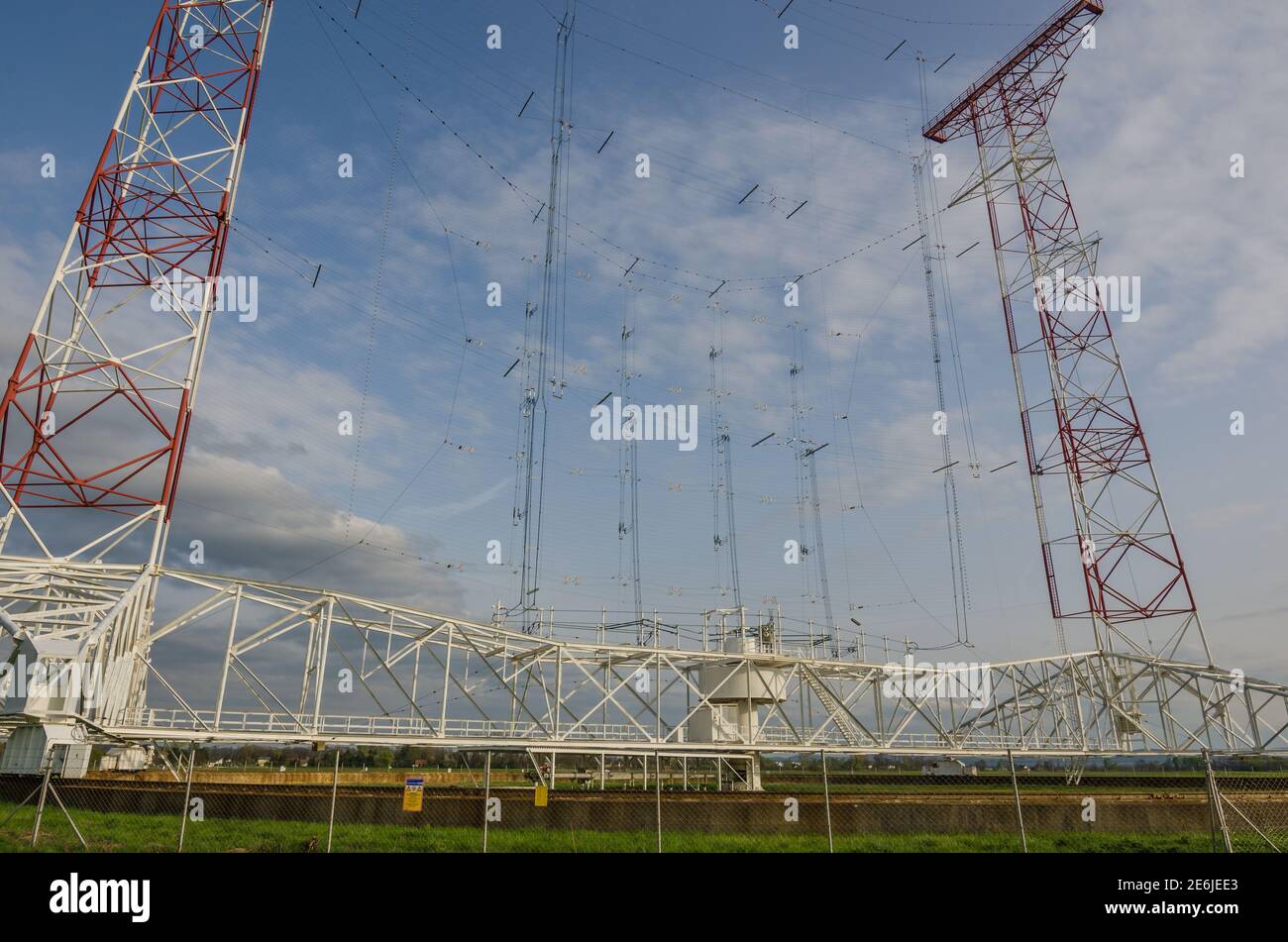 large shortwave transmitting system in nature Stock Photo - Alamy