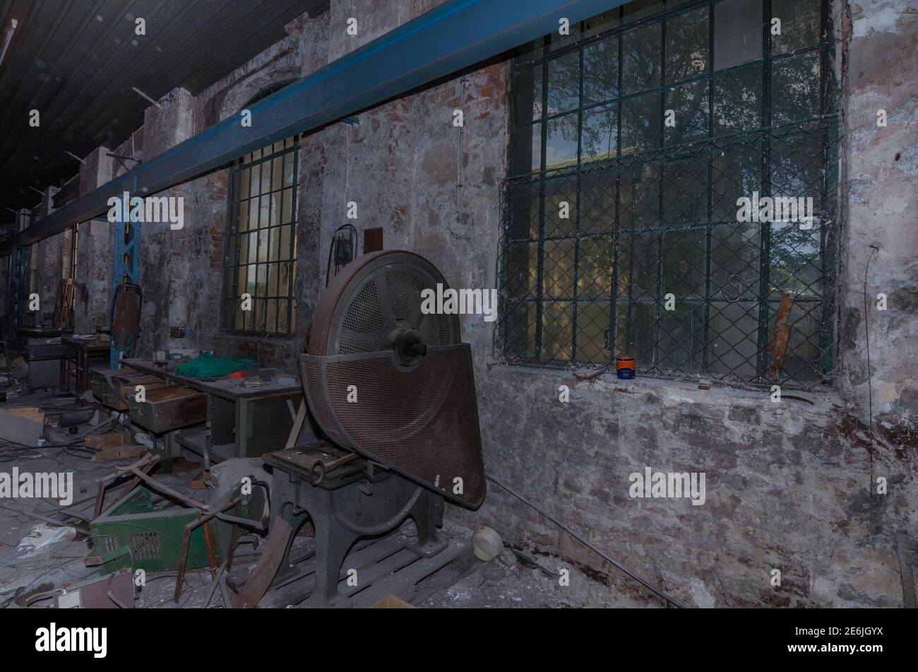 old machinery in abandoned factory Stock Photo - Alamy