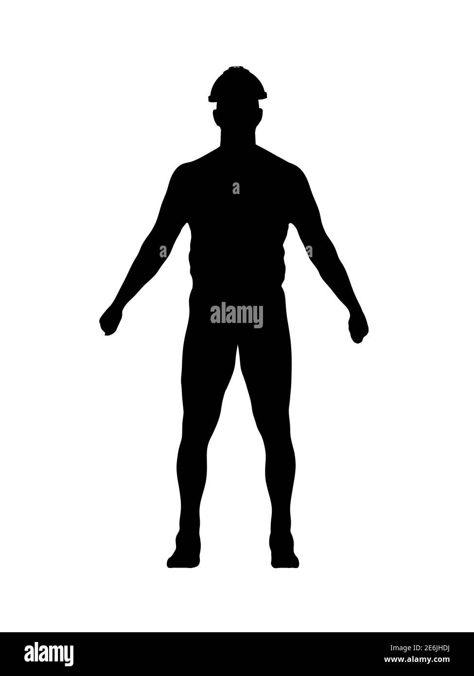 3D rendering of a construction worker front view Stock Photo - Alamy