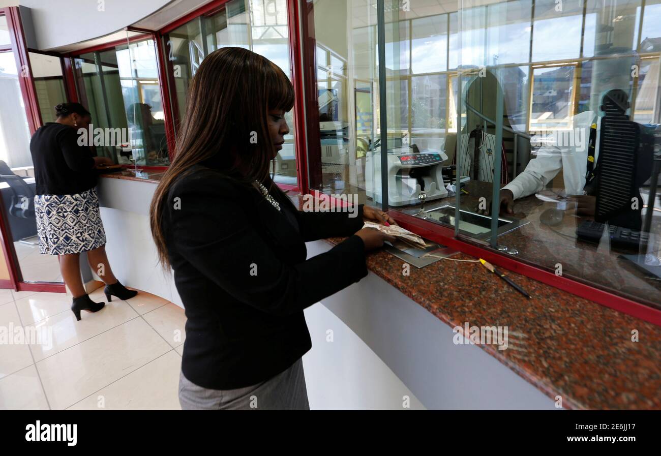Bank counter finance africa hi-res stock photography and images - Alamy