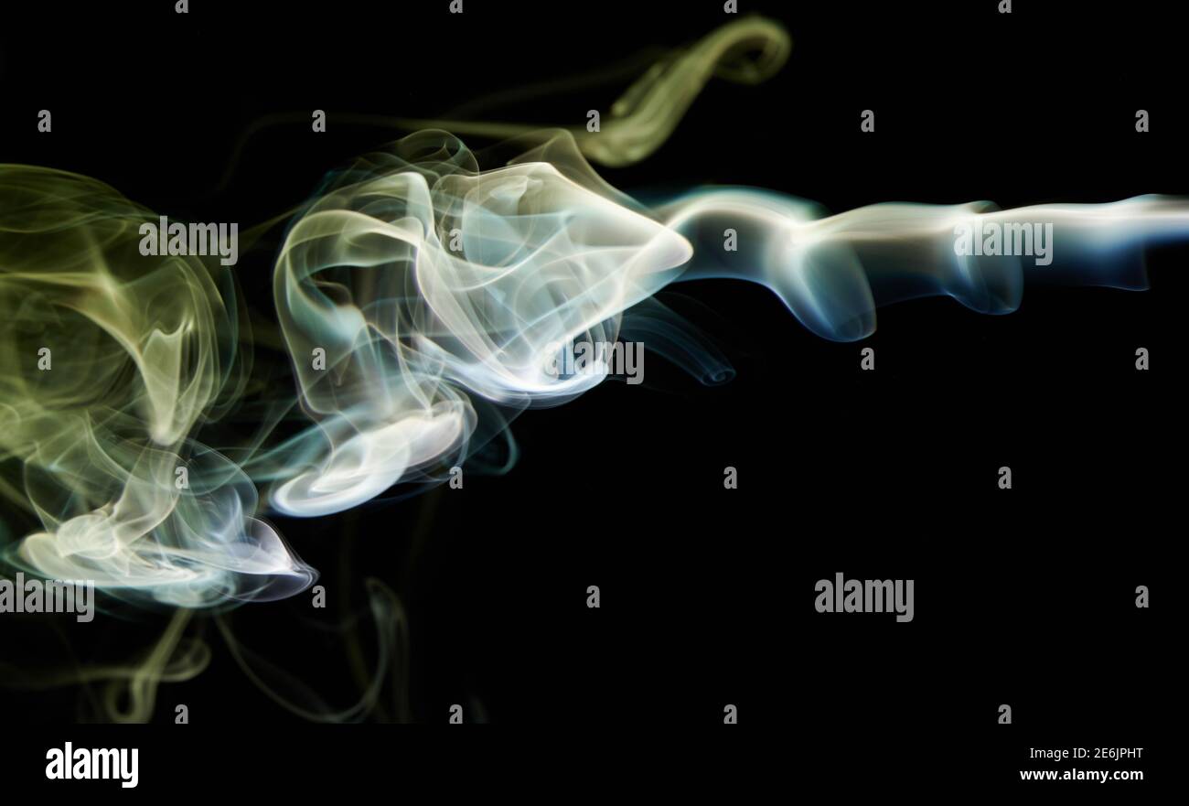 Abstract colorful air wave background with smooth shape in black ...