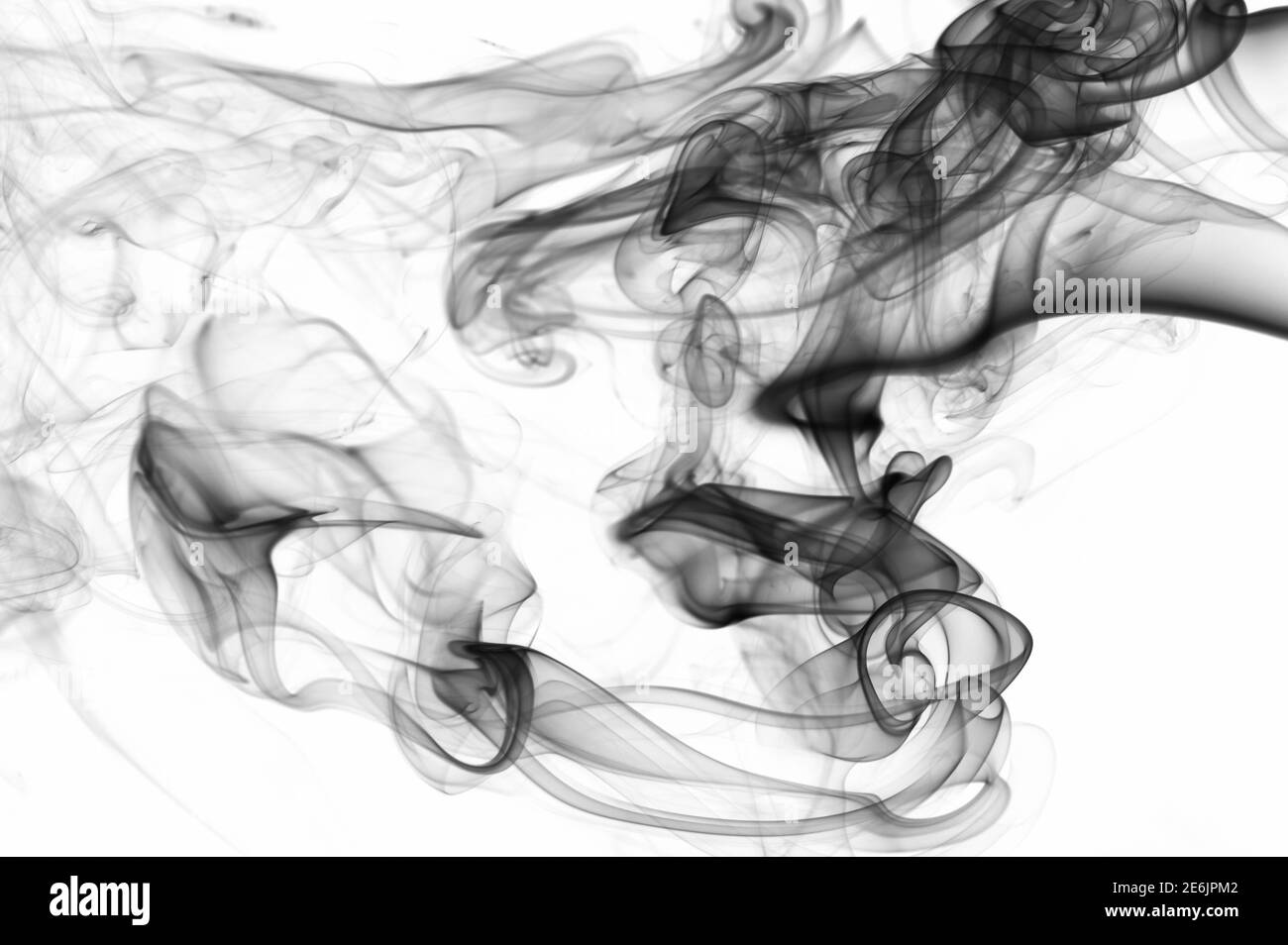 Magic grey smoke swirl background isolated on white Stock Photo - Alamy