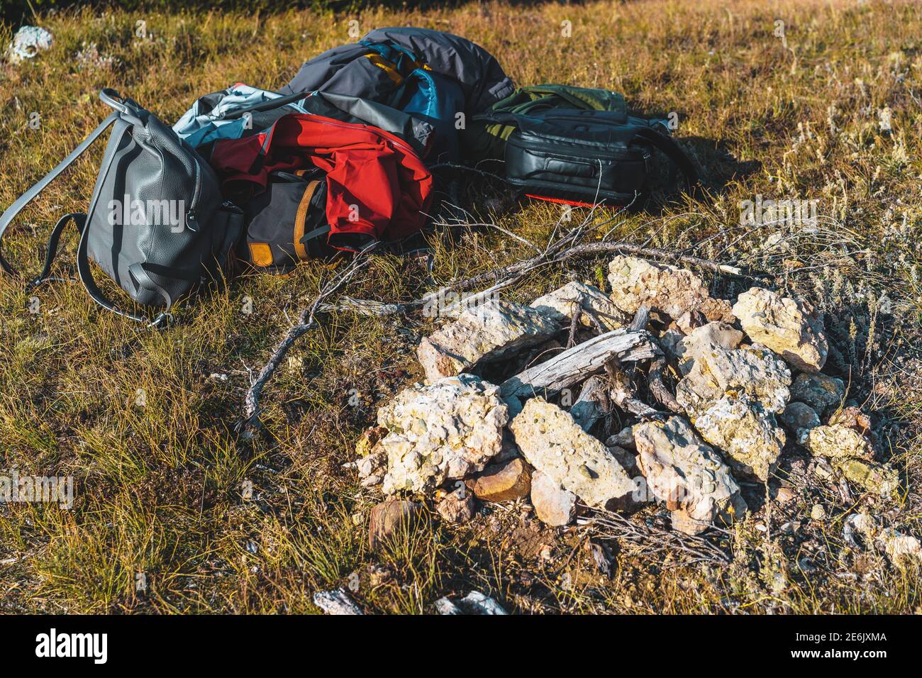 Campground fire ring hi-res stock photography and images - Alamy