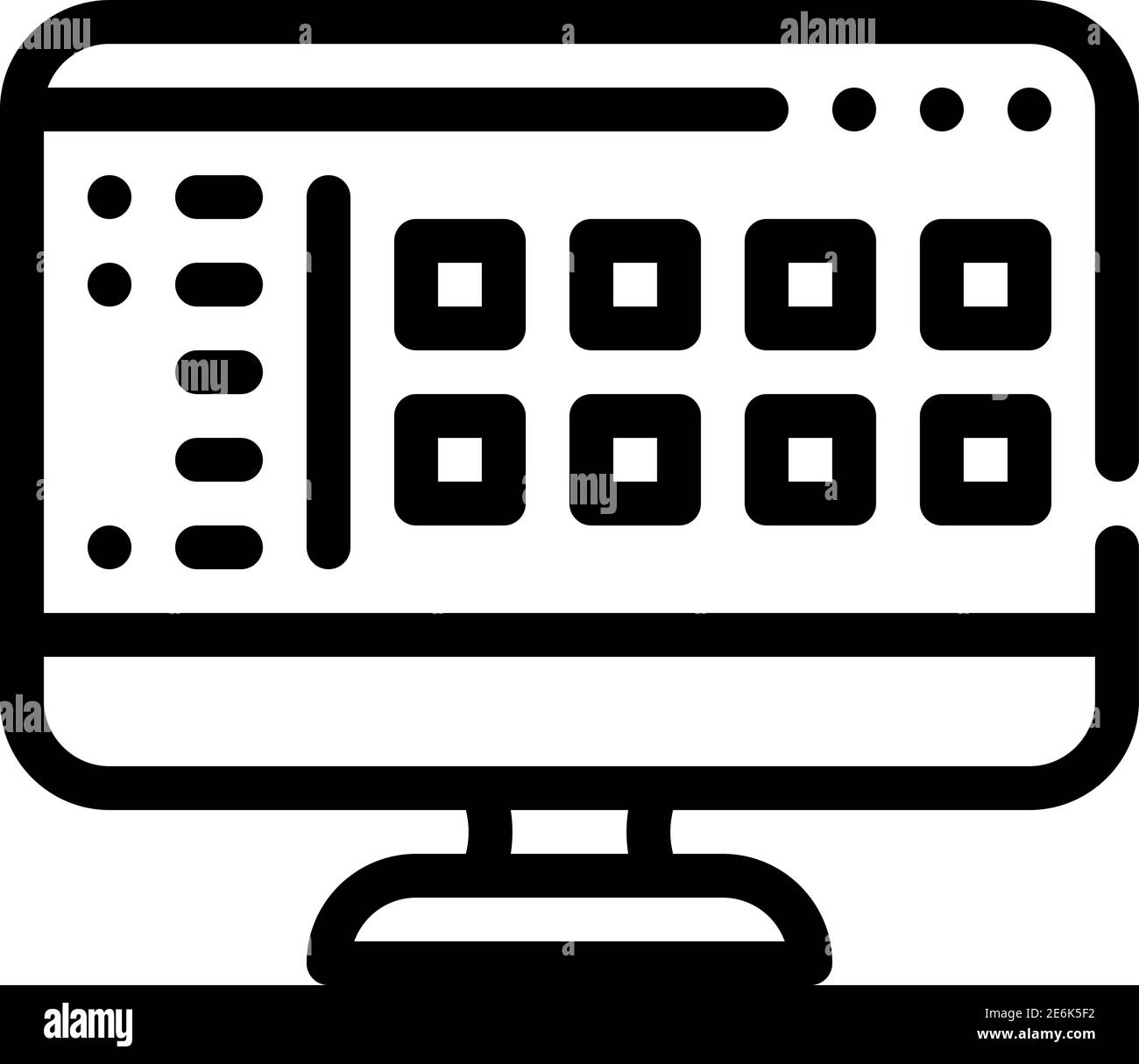files of operating system line icon vector illustration Stock Vector ...