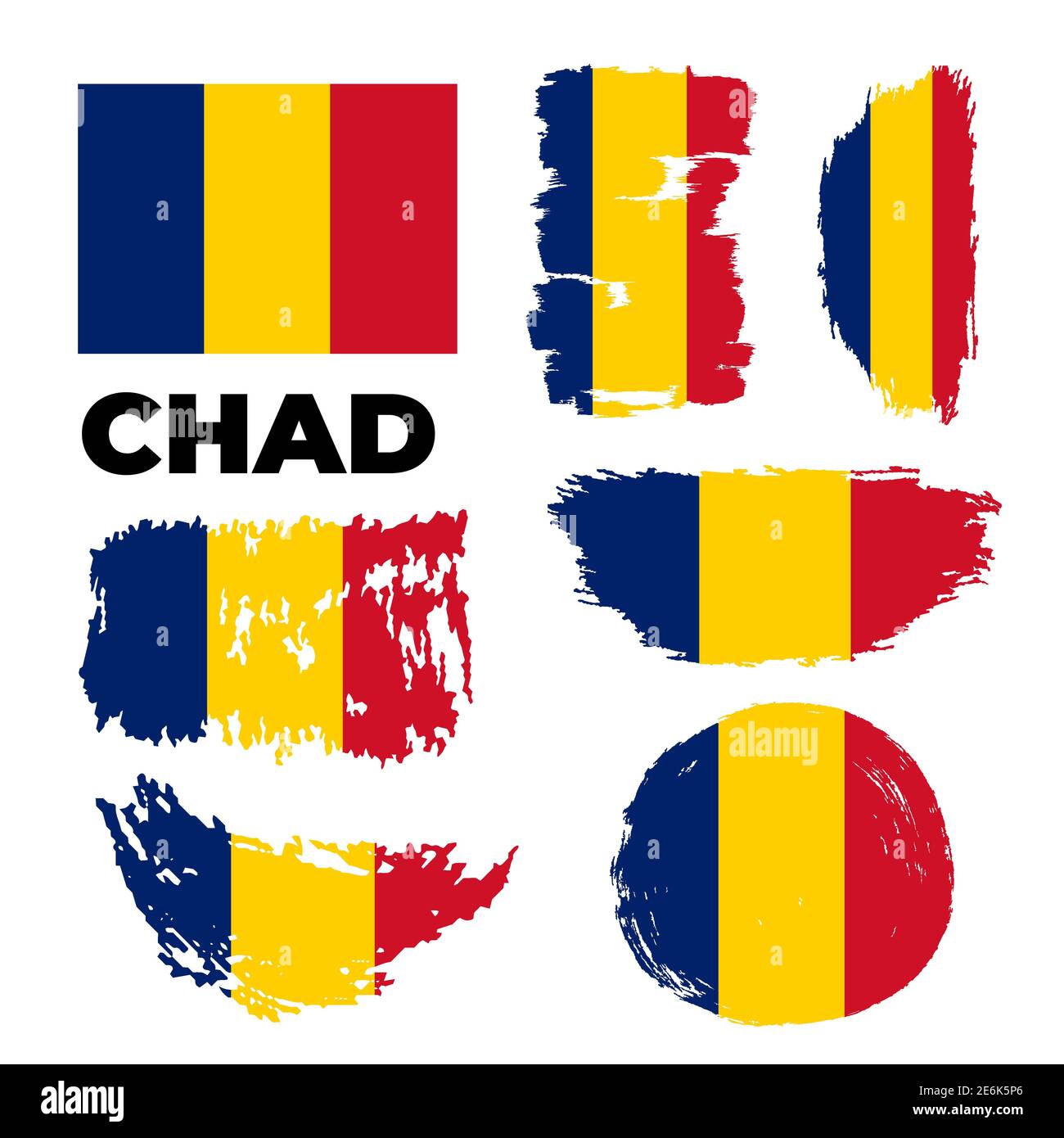 Flag of the chad Stock Vector Images - Alamy