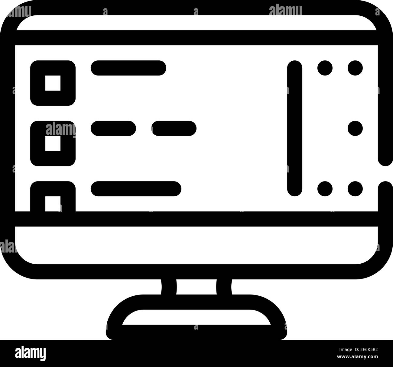 software list of operating system line icon vector illustration Stock ...